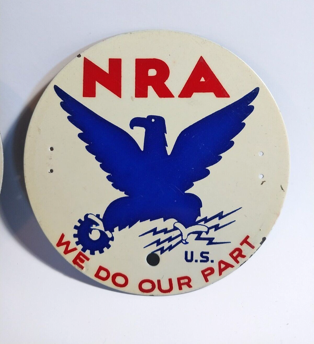 Symbole Nra 6 Original 1930s NATIONAL RECOVERY ACT MEMBER Poster