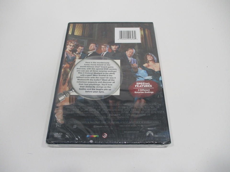 Clue The Movie (DVD) NEW Sealed Tim Curry Christopher Lloyd Madeline ...