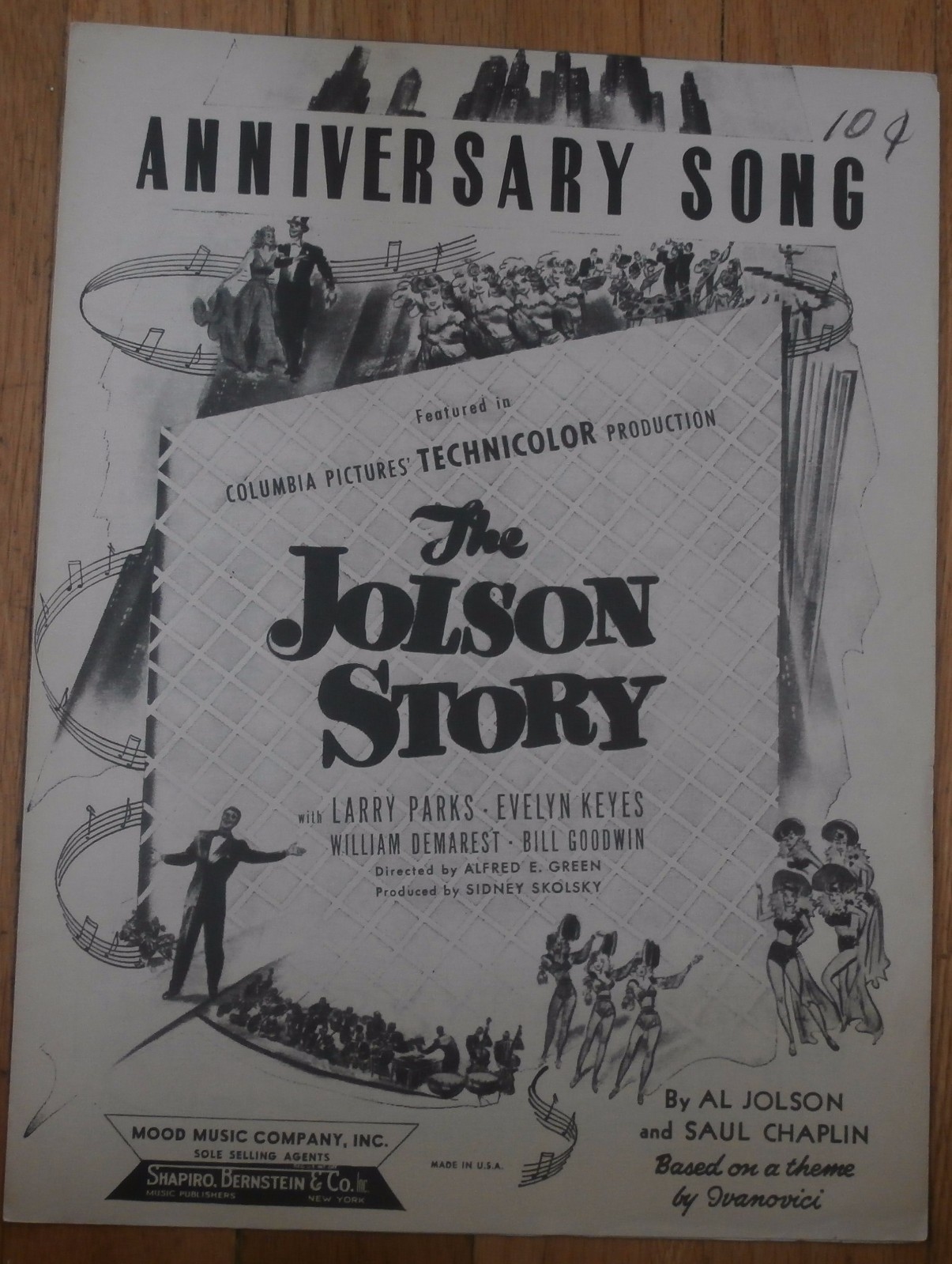 Anniversary Song (from The Jolson Story) Sheet Music 1946 | eBay