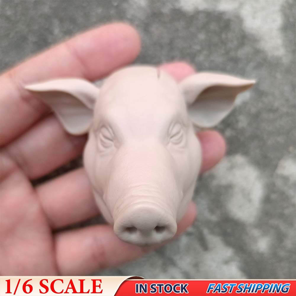 1/6 China Animals Pigs Man Head Sculpt Fit 12" DIY Hot Toys Model ...