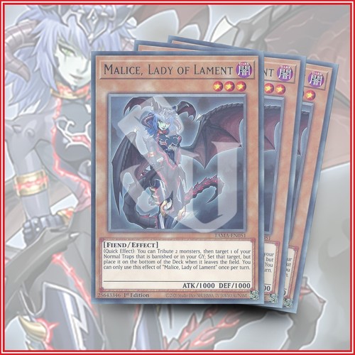 YuGiOh MALICE, LADY OF LAMENT x3 | TAMA ️ RARE CARD ️ 1ST EDITION 💎 | eBay