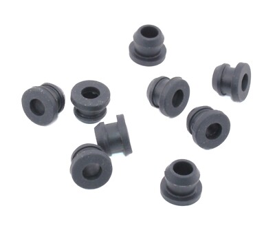 5/16" x 1/4" ID w 3/16" Groove, Rubber Grommet Bushings Push in Panel ...