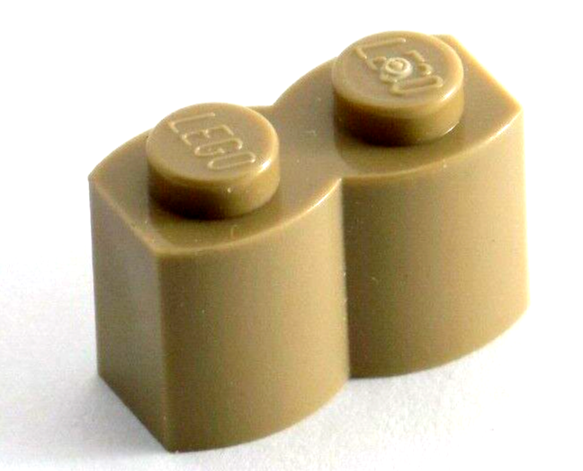 30 LEGO Dark Tan Brick 1 x 2 Log Brick Wall Western Wood (30136) - (30 ...