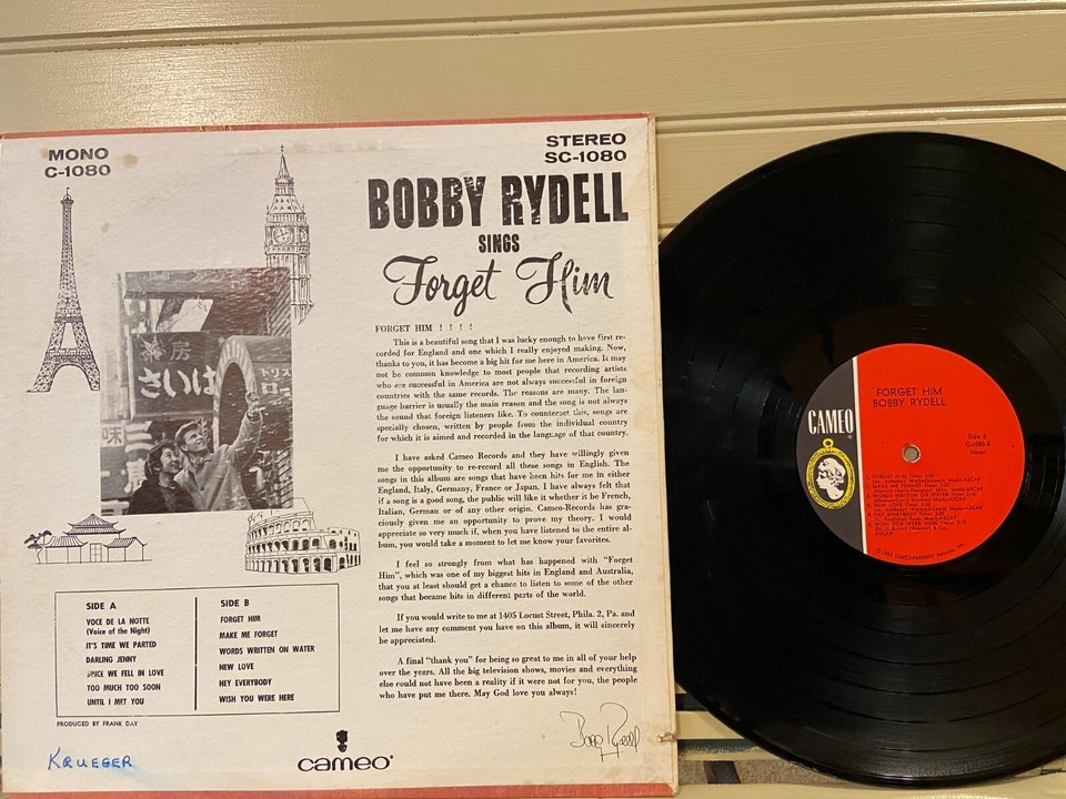 BOBBY RYDELL sings "FORGET HIM" C-1080 Vinyl Lp 1964 Plays Excellent | eBay