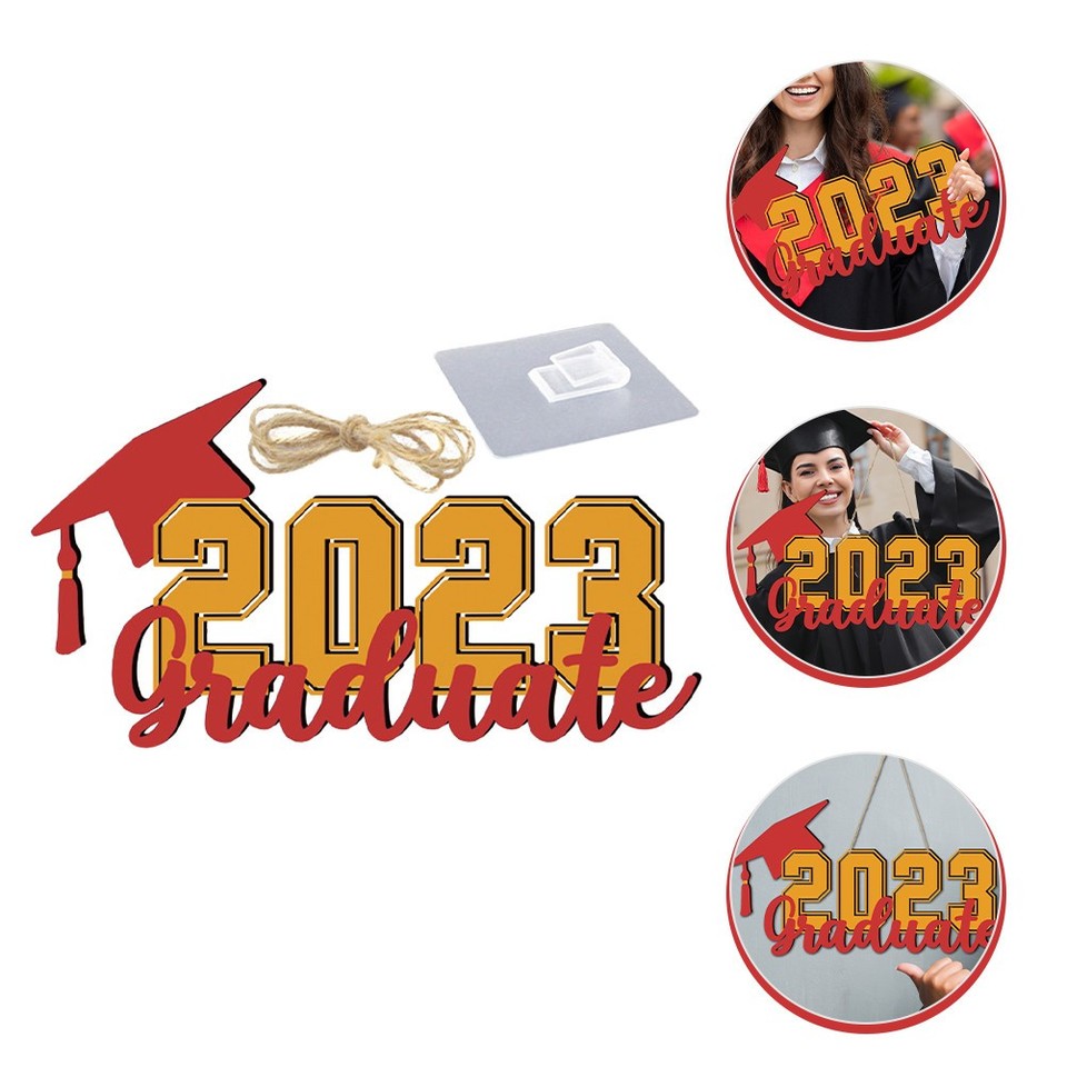 Graduation Season Hanging Sign Wooden Wall Decor Graduation Party ...