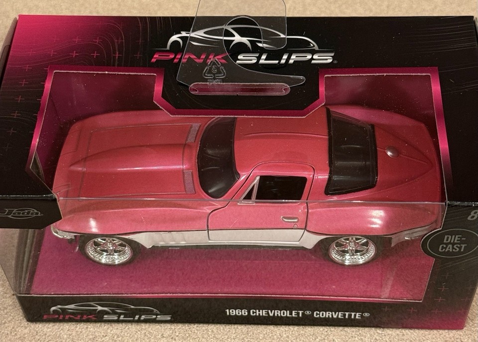 JADA PINK SLIPS - 1966 CHEVROLET CORVETTE 1:32 DIECAST - NEW VHTF PINK ...