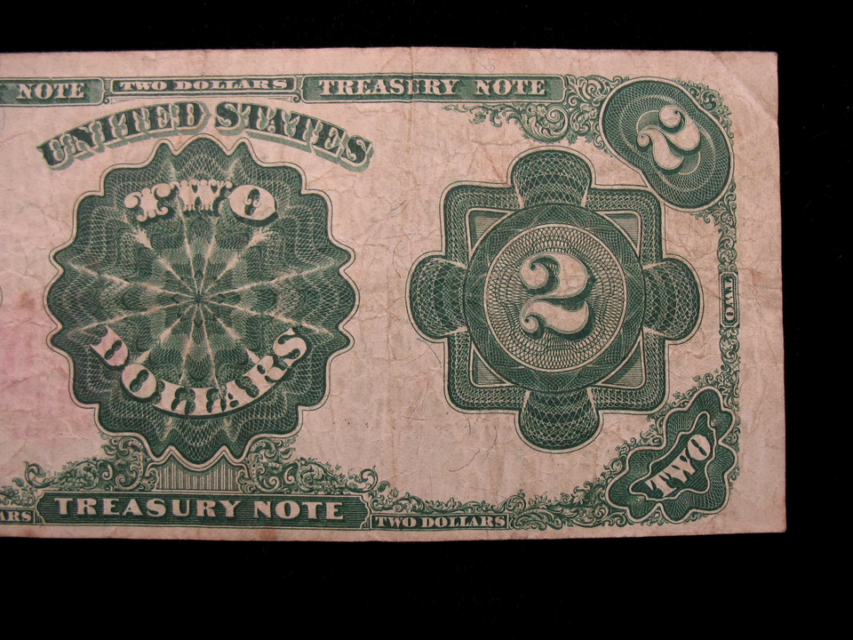 1891 $2 US Treasury Note Red Seal " McPherson” FR-356 Nice Circulated ...