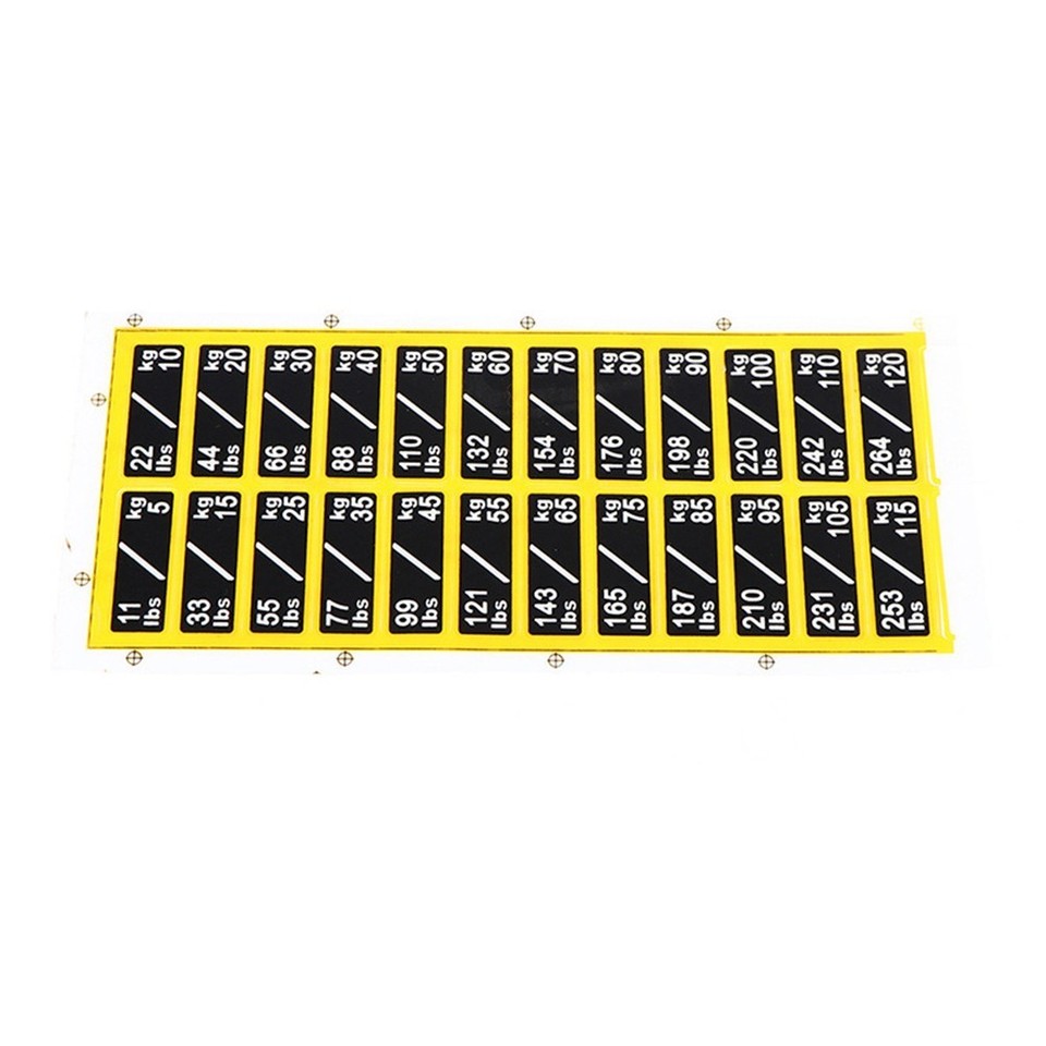 Weight Stack Labels Weighted Block Stickers for Workout Gym Machine ...