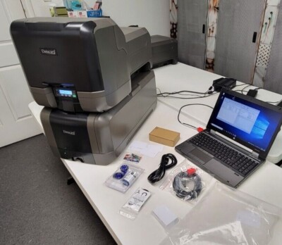 Datacard CE870 Card Embosser Topper Indenter Mag Encode +SOFTWARE ...