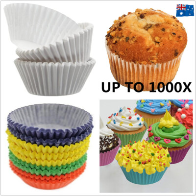 Baking Patty Pans Muffin Cases Liners White/Coloured Cake Boards ...