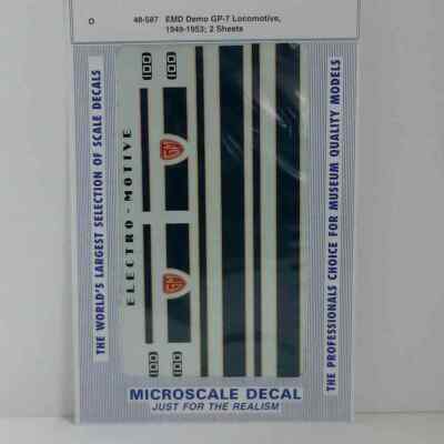 Microscale O Scale Decals: EMD DEMO GP7 LOCOMOTIVES GREEN & ORANGE ...