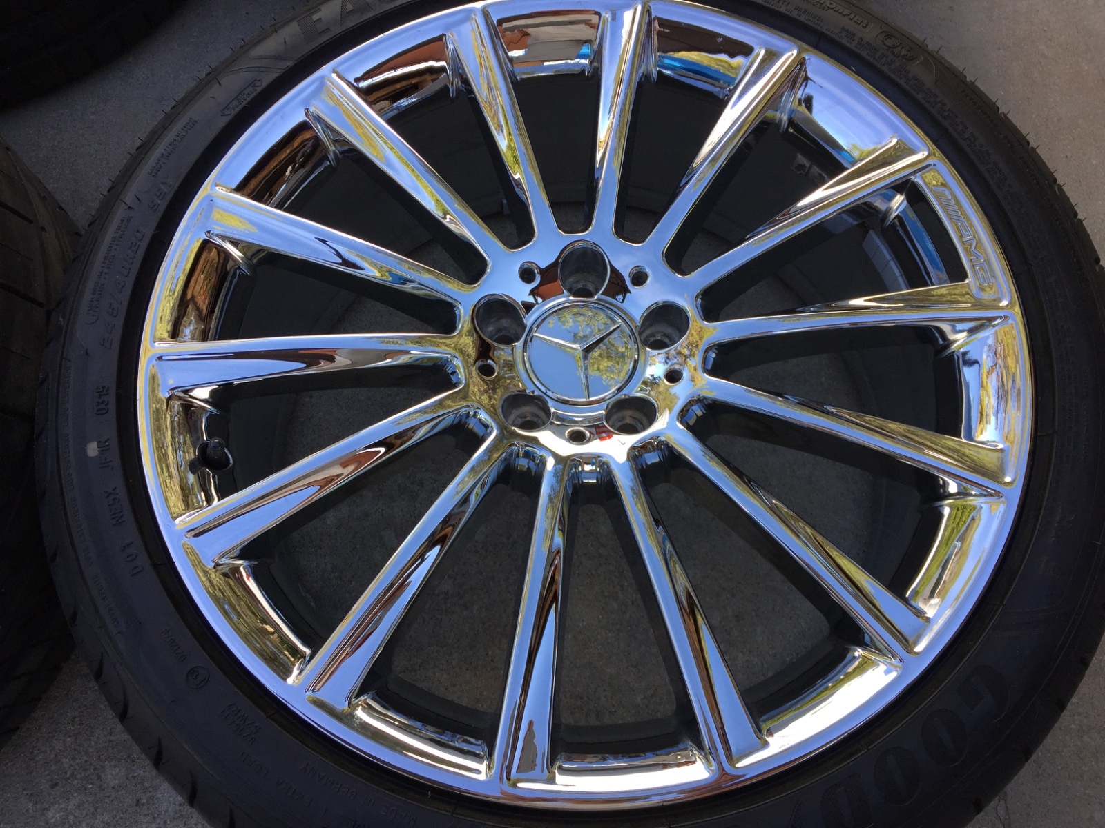 20" NEW CHROMED S63 S65 CL63 S500 S550 OEM MERCEDES AMG FORGED WHEELS ...