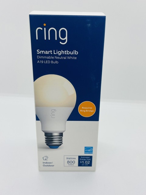 Ring A19 800 Lumens Smart LED Light Bulb Total of Two for sale online ...