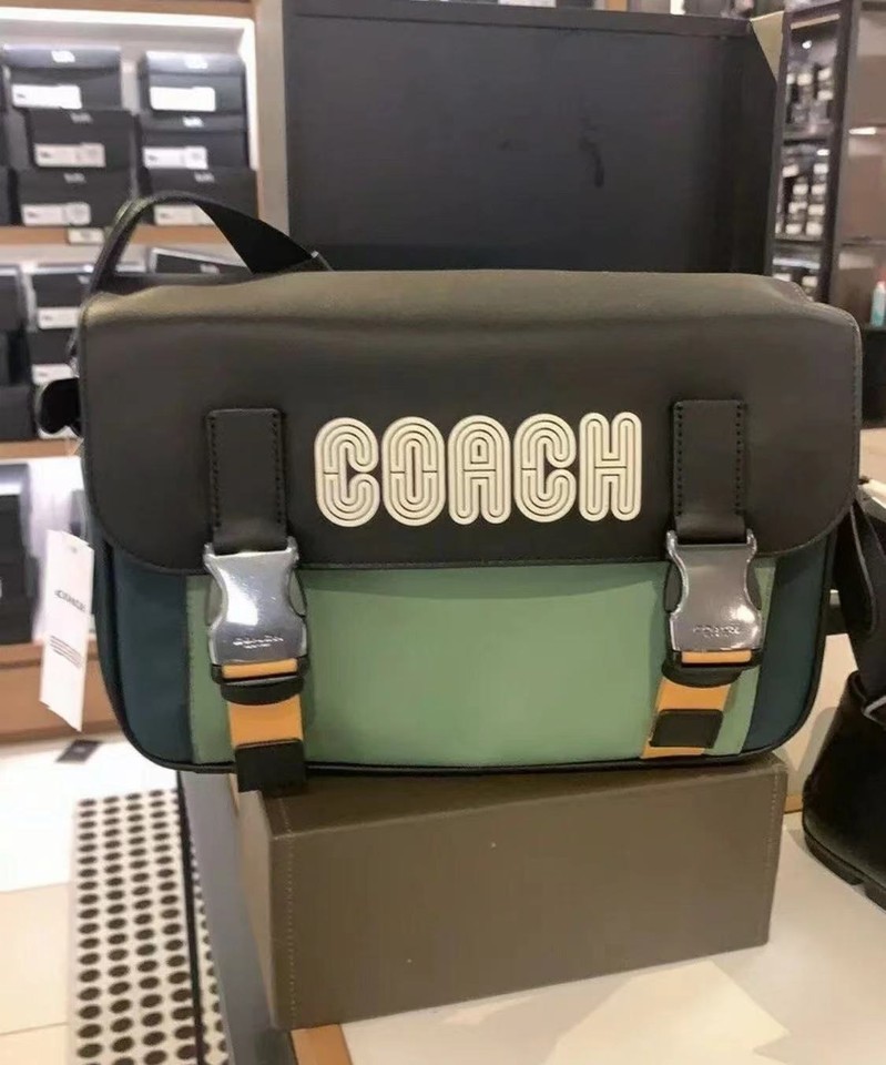 NWT Coach Track Crossbody In Colorblock Signature Canvas C6657 | eBay