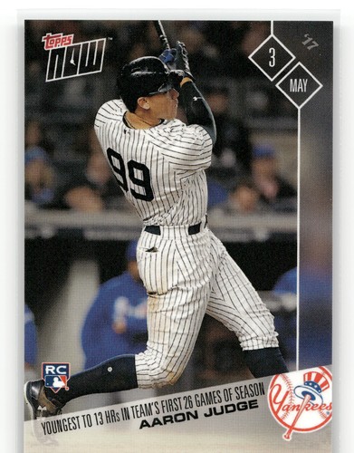 AARON JUDGE Rookie Card 2017 Topps Now #110, PR:1114 MLB New York ...