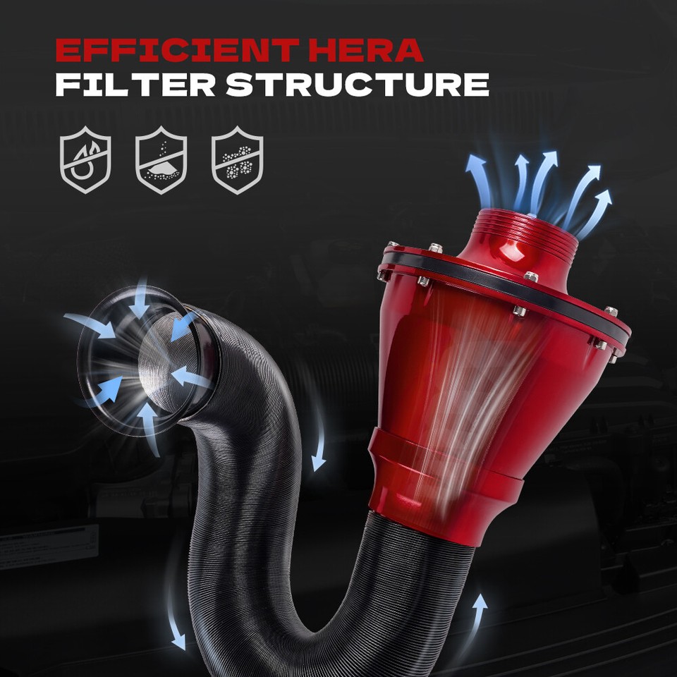 Apollo Universal Cold Air Intake Induction Kit With Air Box & Filter ...