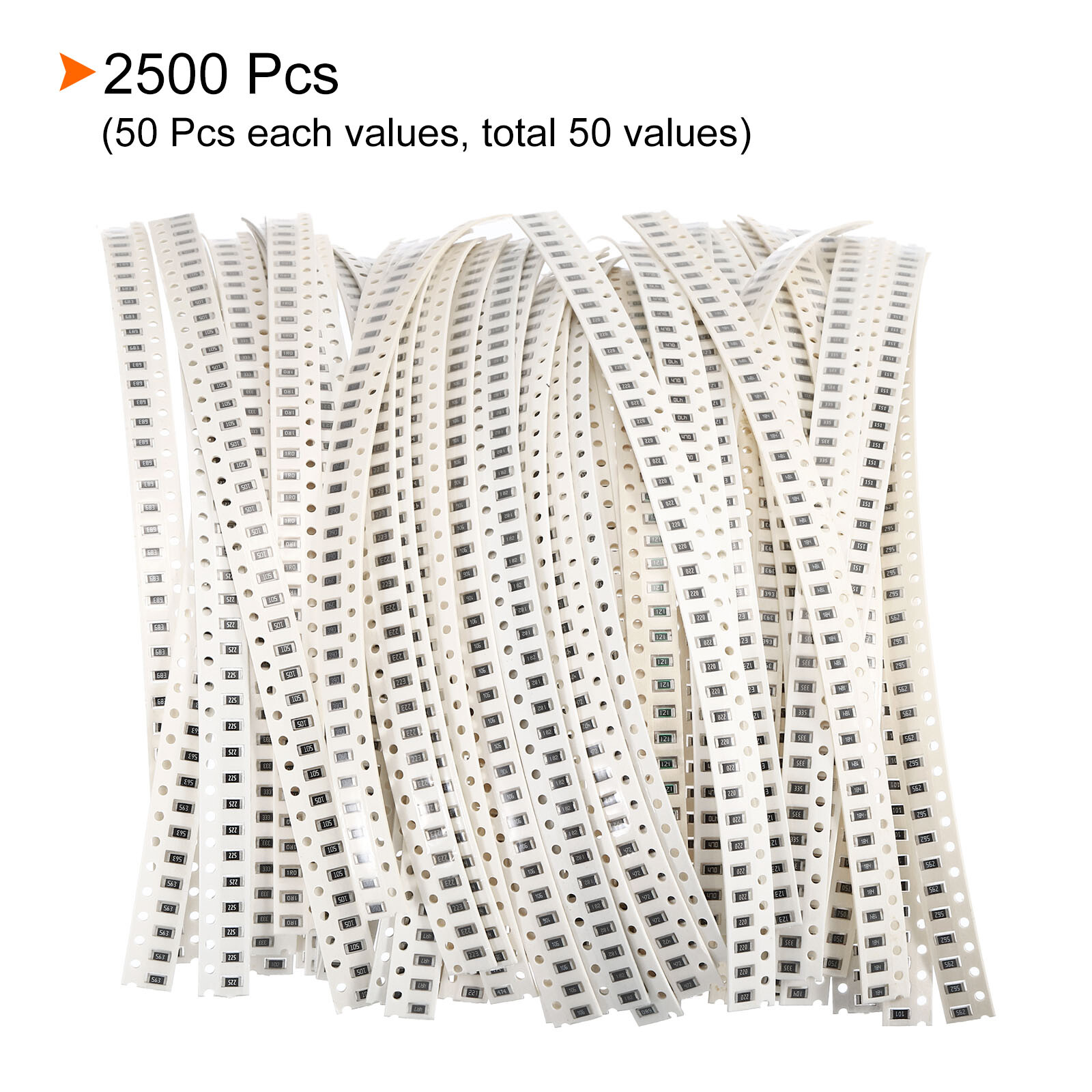 1Set/2500Pcs 1206 Surface Mount Device Resistor Kit 0R-10M 90 Values 5% ...