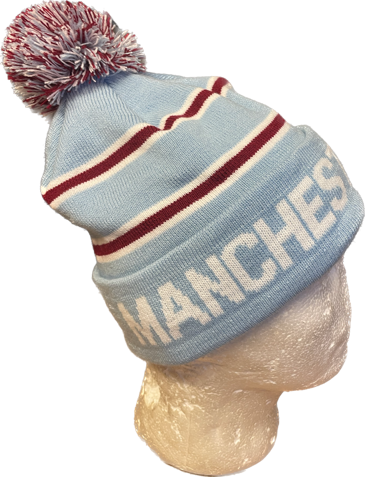 Manchester City Hats Bobble Winter Football Fans Hat | eBay UK