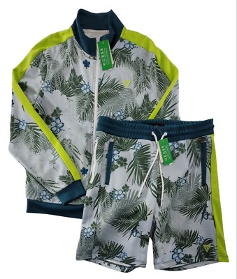 Guess Men's Hibiscus Track Suit Jacket & Shorts Set Size Medium NWT ...