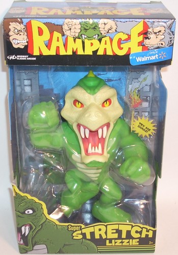 Midway Classic Arcade Rampage STRETCH LIZZY Action Figure SEALED ...