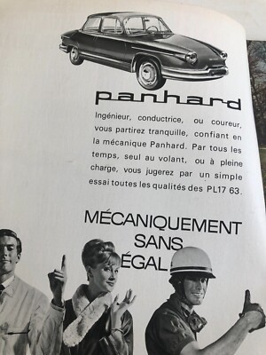 Publicité Vintage Advertising AUTOMOBILE PANHARD Avril 1963 | eBay