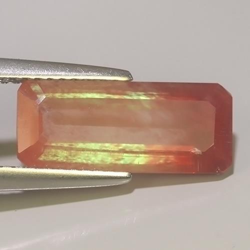 3.07Cts NATURAL BI-COLOUR RED ANDESINE 15.2x6.5x3.9 LOOSE GEMSTONE FREE ...