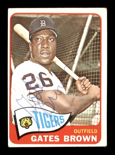 Gates Brown Autographed Signed Auto 1965 Topps Card #19 Detroit Tigers ...