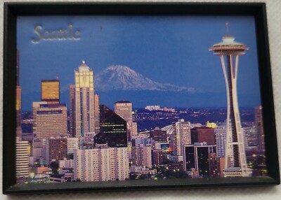 Seattle Space Needle Mount Rainer Fridge Magnet Refrigerator Washington ...