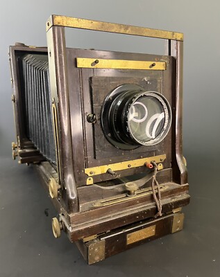 Vintage Agfa 5x7 Folding Wooden field folding view camera BAUSCH & LOMB ...
