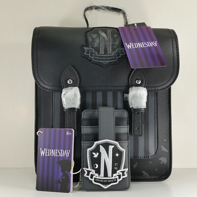 Wednesday Addams Nevermore Academy Mini Backpack & Cardholder The ...
