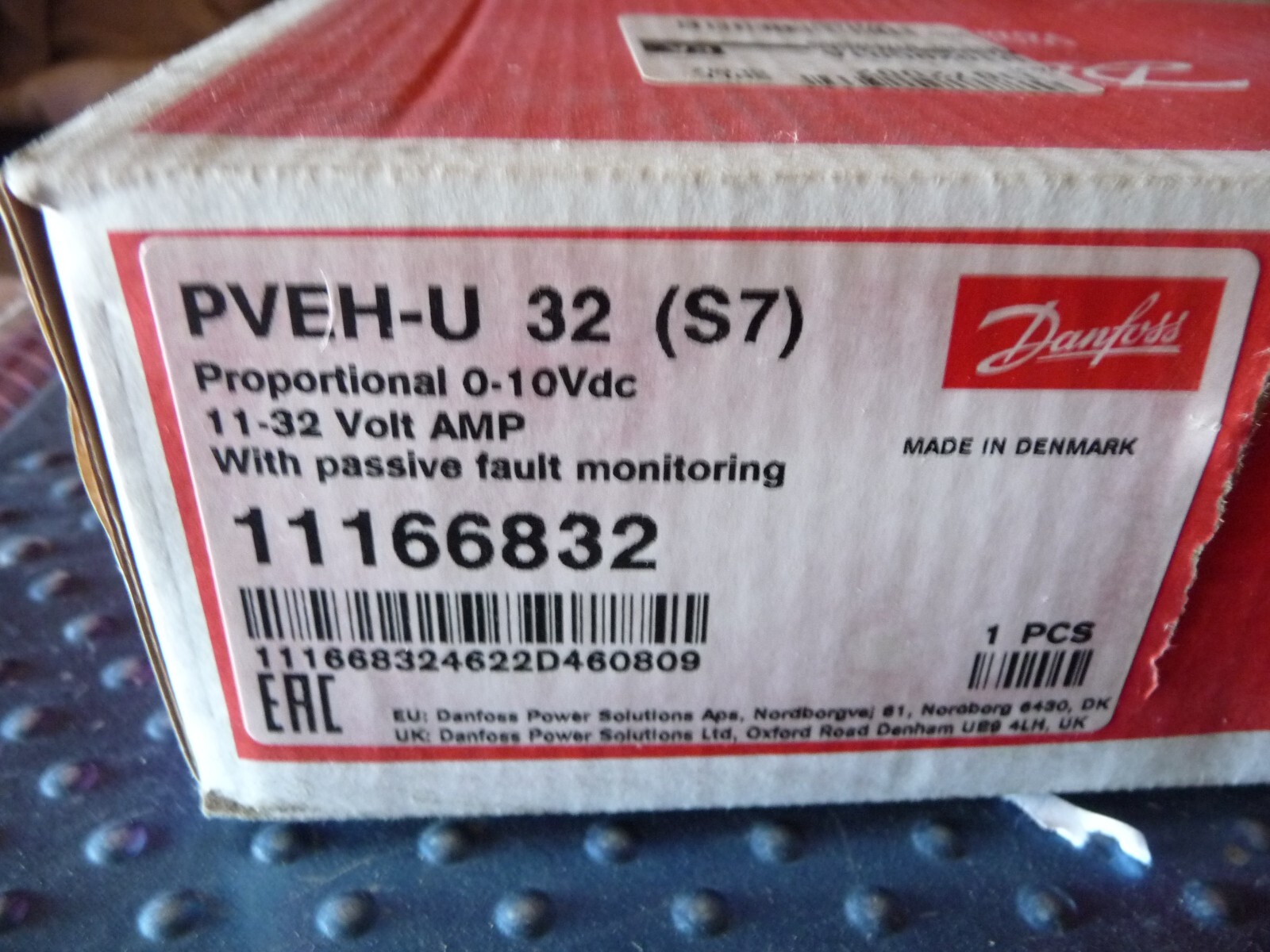 New Open Box Danfoss 11166832 PVEH-U 32 (S7)-Missing Hardware ...