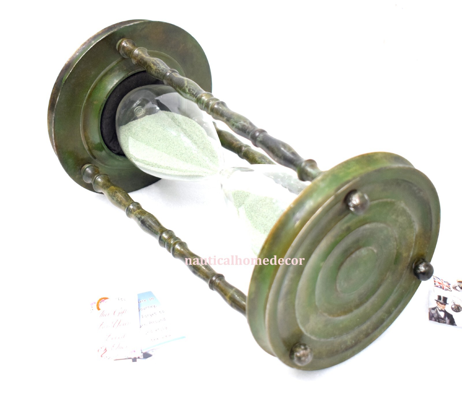 Brass Sand Timer Hourglass Vintage Look Desktop Sand Glass Home Office ...