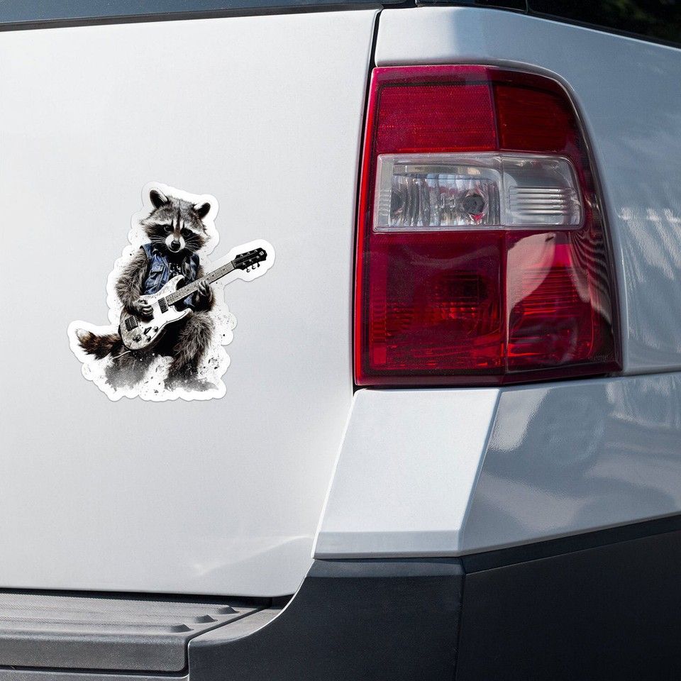 Rocking Raccoon Sticker Vinyl Car Bumper Decal | eBay
