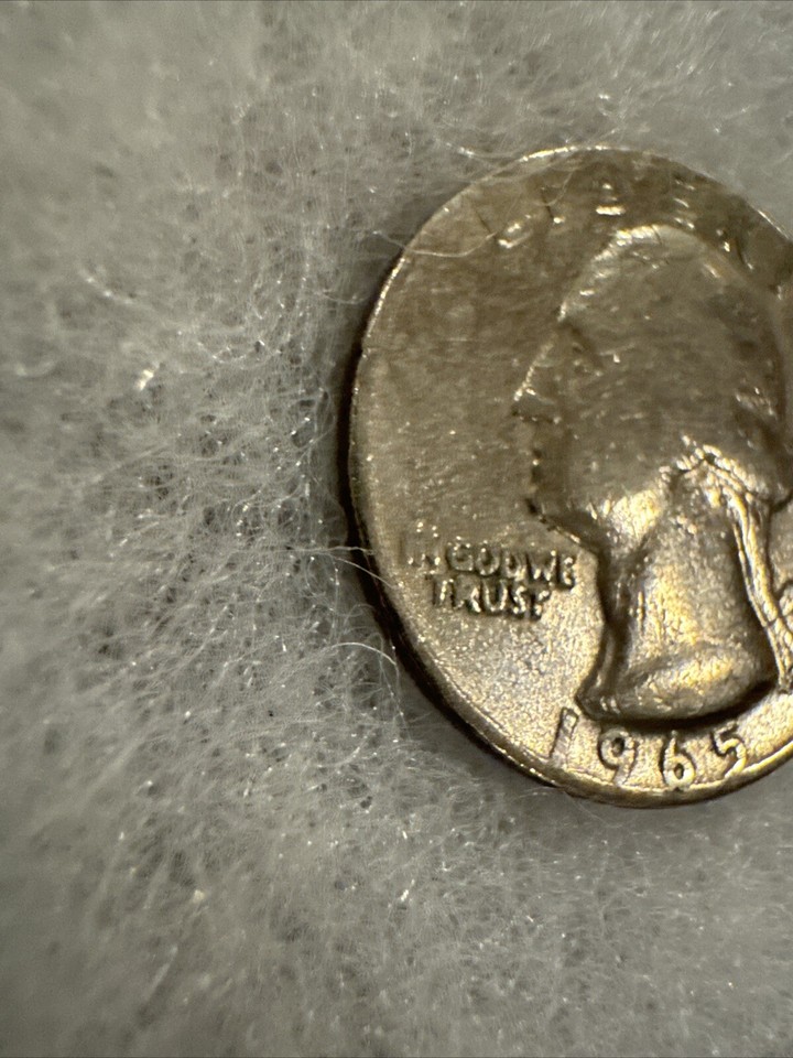 Rare 1965 Quarter - No Mint Mark - Edge Error With Rim - Multiple A ...