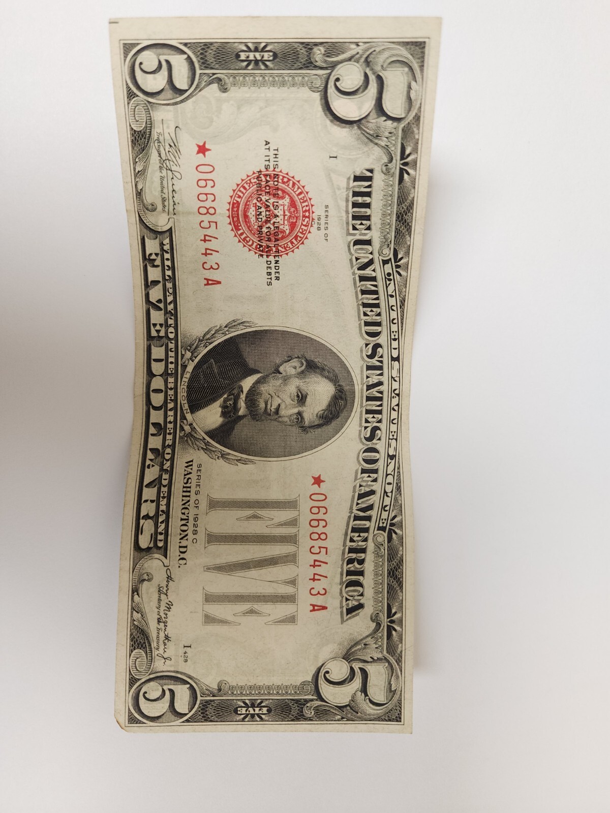 *Star* 1928 5 Dollar Red Seal Note A Series Star Note Sendoffer | eBay