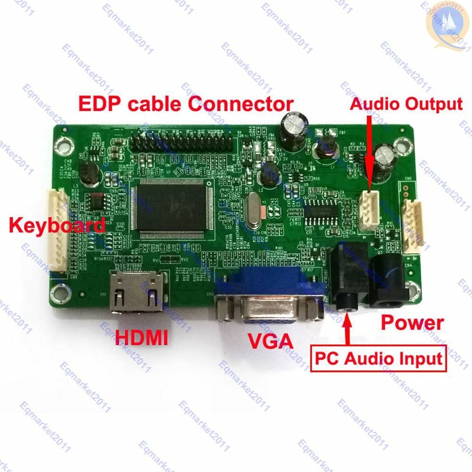 VGA LCD Controller Board diy Kit eDP Converter for HD-MI B140HAN01.2 ...