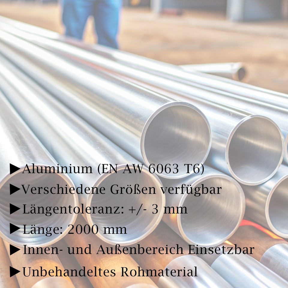 Aluminium Rohr Alurohr Rohr Aluminium Profil 2000 mm Rundrohr Rohre ...