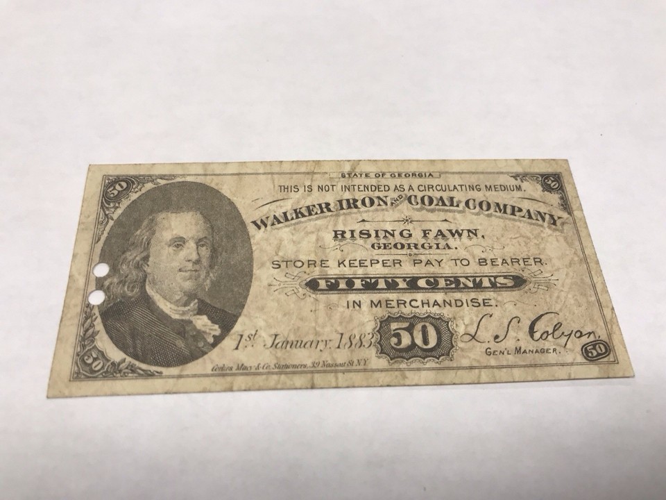 A&O-Rising Fawn,Georgia 50 Cents Walker Iron Coal-Franklin Red ...