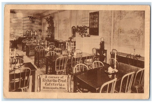 1936 Corner Richards Treat Cafeteria Minneapolis Minnesota MN Vintage ...
