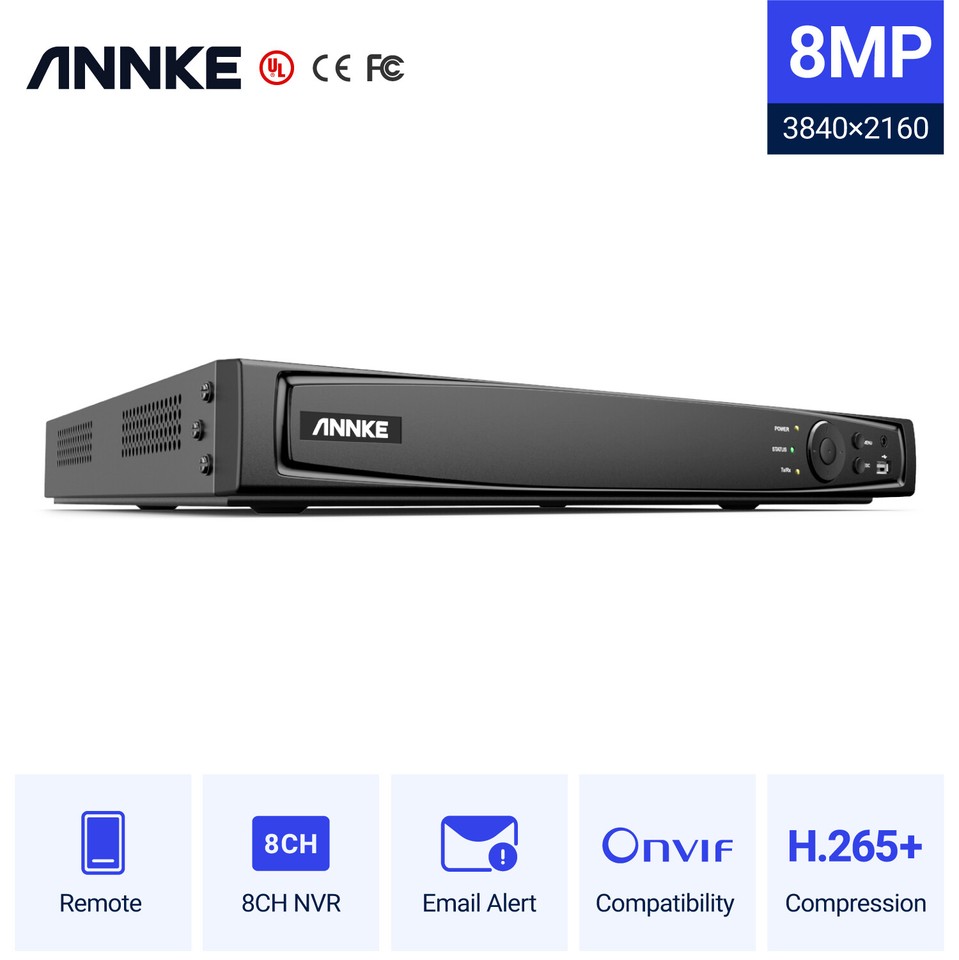 ANNKE 4K Color CCTV Security System Audio In Camera 12MP 8CH POE IP NVR ...