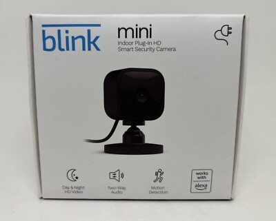 Blink Mini – Compact indoor plug-in smart security camera, 1080p HD ...