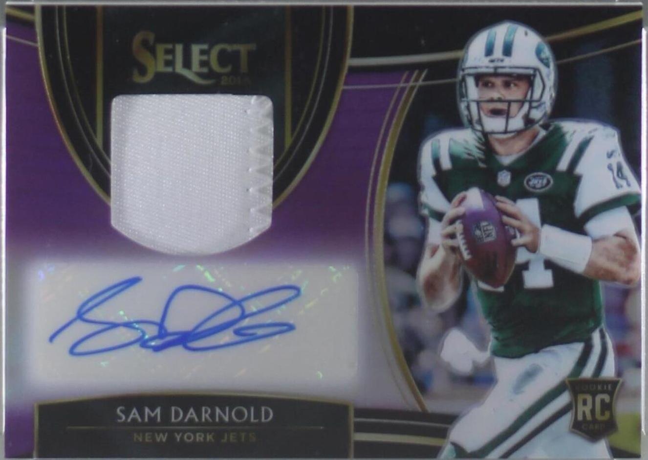 2018 Panini Select - Rookie Signature Memorabilia Sam Darnold #RM-SD ...