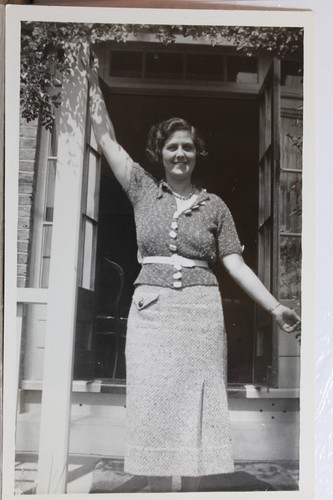 Real Photo Spring 1934 Lucy House Home Porch Woman Lady Female Postcard ...