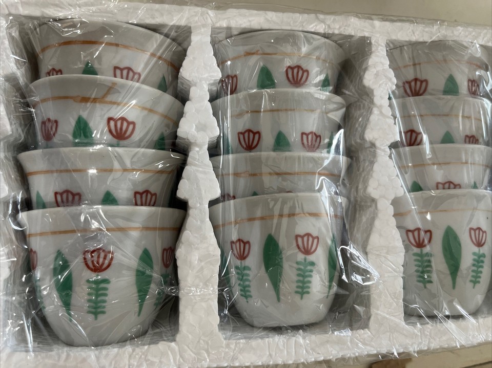 12 Pcs Ceramics Turkish/Arabic Coffee/Espresso Cups Set GAWA CUP Set ...