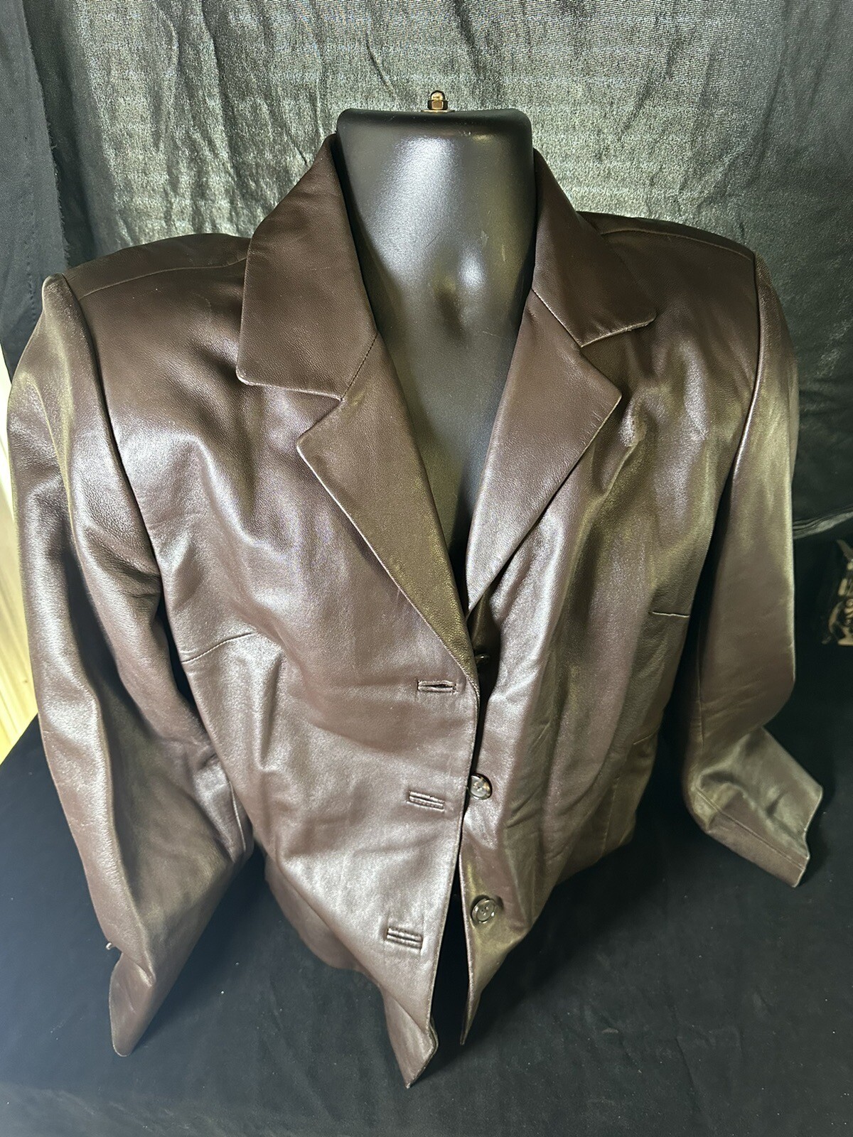 Talbots Petites 100% Leather Jacket-size Small-ID #100 - Gem