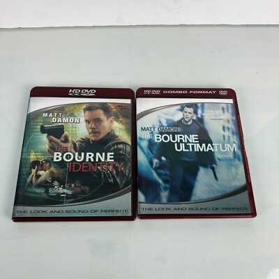 Lot Of 2 HD DVDS Bourne Identity, Ultimatum (HD-DVD, 2007) RARE Tested ...