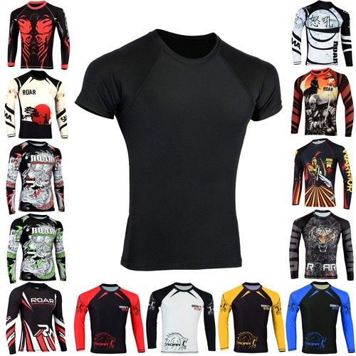 Roar BJJ Rash Guards MMA Grappling Jiu Jitsu Training No Gi Fight Wear ...