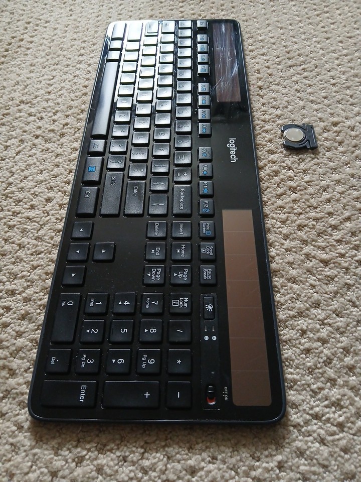 Logitech K750 Wireless Solar Keyboard - NO Receiver/Dongle (NEEDS NEW ...