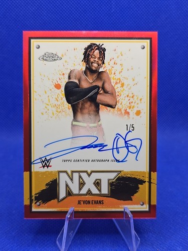 Je'von Evans 1/5 Autograph 2025 Topps Chrome True Red First On Print | eBay