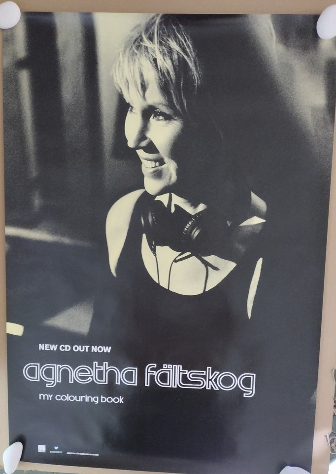 ABBA Agnetha Faltskog PROMO Poster - "My Coloring Book" 2004, Huge 39 x ...